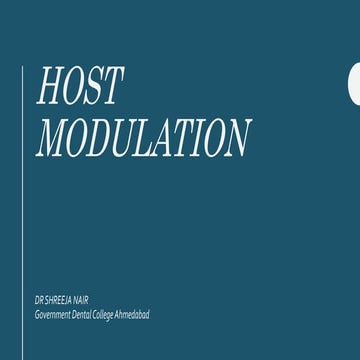 Host modulation therapy | PPTX