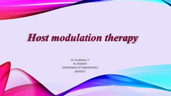 Host modulation therapy | PPTX
