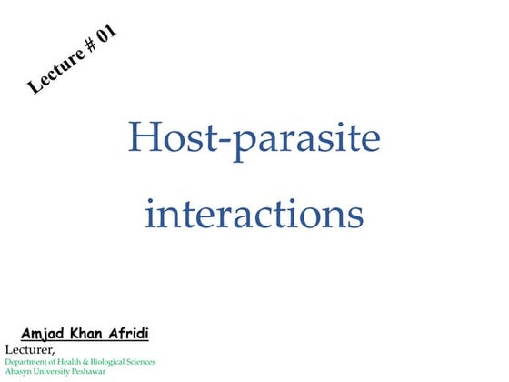 host parasite relationship | PPT