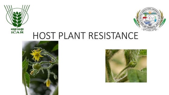Host plant resistance | PPT