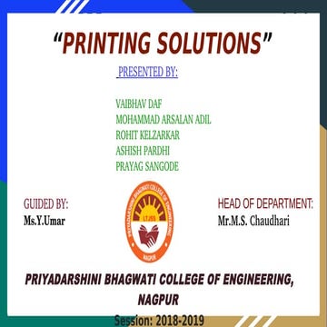 Printing Solution | PPT