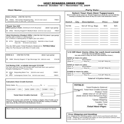 Host Rewards Flyer | PDF