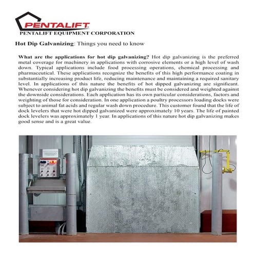 All you need to know about Hot Dip Galvanizing | PDF