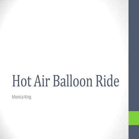 Hot air balloon ride | PPTX
