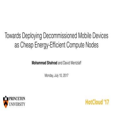 HotCloud 2017 Shahrad Presentation | PPT