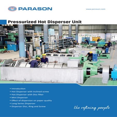 Pressurized Hot Disperser Unit - Paper Pulp Machinery | PDF