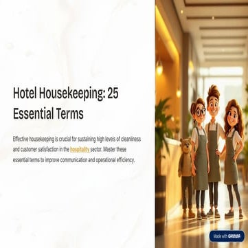 Mastering Hotel Housekeeping- 25 Important Terms & Abbreviations | PDF