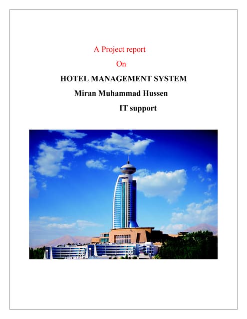 Hotel management system project | PPTX