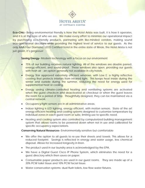 Green hotels ppt. | PPTX