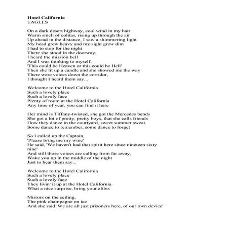 Hotel california | PDF