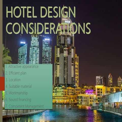 Hotel design considerations | PPTX