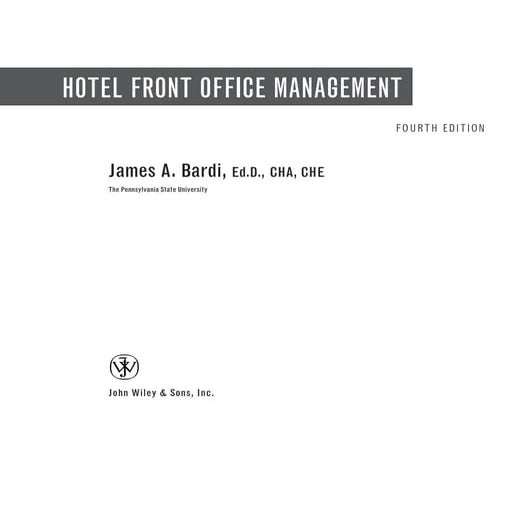 Hotel front office_management__2007_ | PDF
