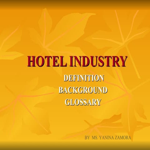 Hotel industry | PPT