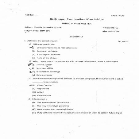 Hotel information system, Uttrakhand university paper. | PDF