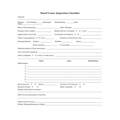 Hotelinspection | PDF