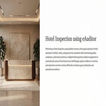 LQA Room Audit with eAuditor Audits & Inspections | PDF
