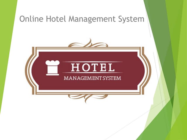 Hotel management system project | PPTX