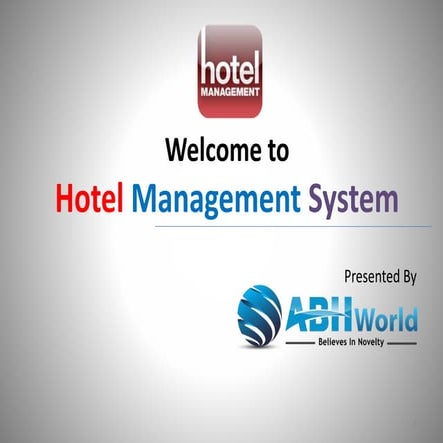 Hotel management System | PPT