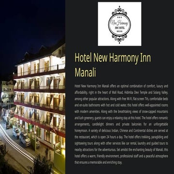Hotel---- New ----Harmony ---Inn---- | PPTX