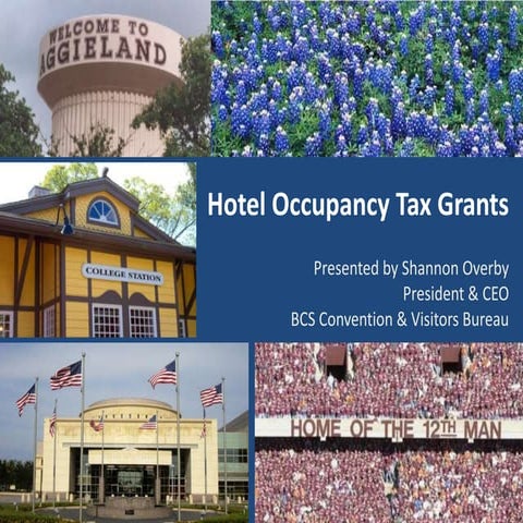 Hotel Occupancy Tax Grants | PPTX