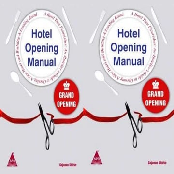 Hotel opening manual | PPTX