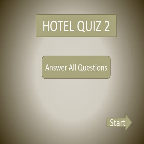 Hotel quiz 2 | PPTX | Television | Entertainment