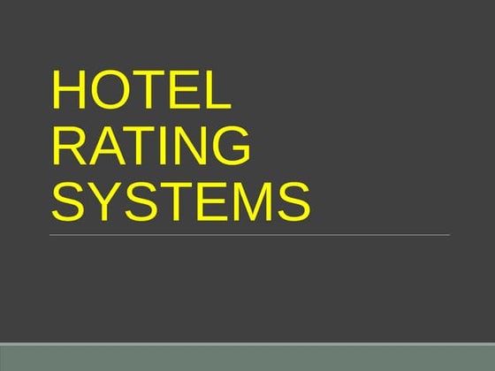 HOTEL MANAGEMENT SYSTEM PPT PRESENTATION | PPT