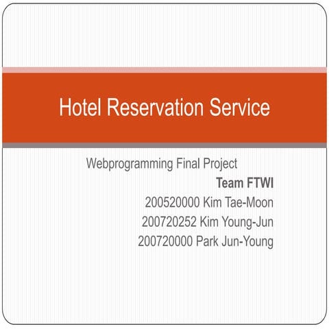 Hotel reservation service | PPT