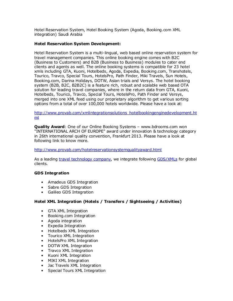 Hotel Reservation System, Hotel Booking System (Agoda, Booking.com XM…