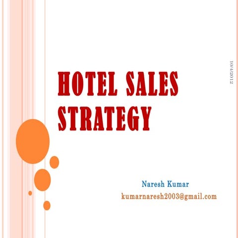 Hotel sales strategy | PPT