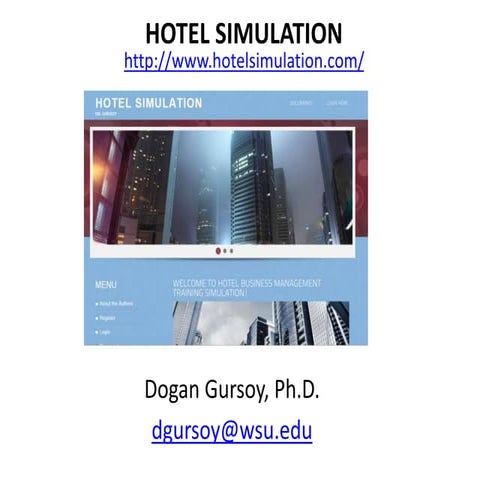Cesim Hospitality Hotel and Restaurant Management Simulation Game Guide Book | PPTX
