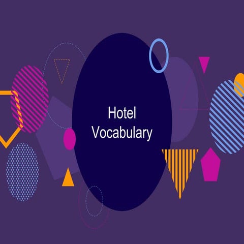 ESL Intermediate Hotel Vocabulary | PPTX