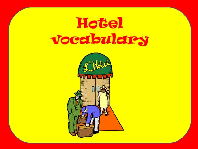 Hotel room vocabulary | PPTX