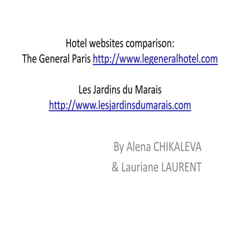 W hotel barcelona VS Hotel Daniel | PPTX