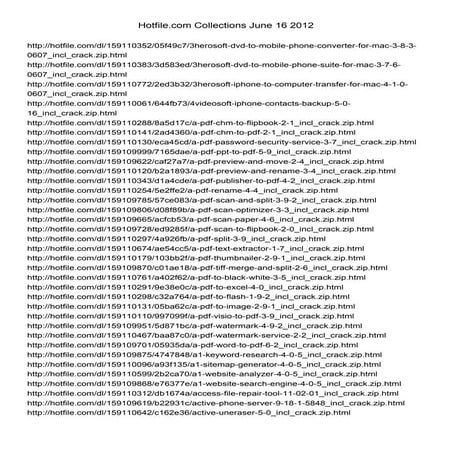 hotfile june 16 2012 | PDF