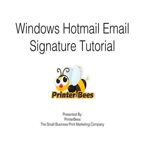 Hotmail Email Signature Tutorial | How To Add An Email Signature To ...