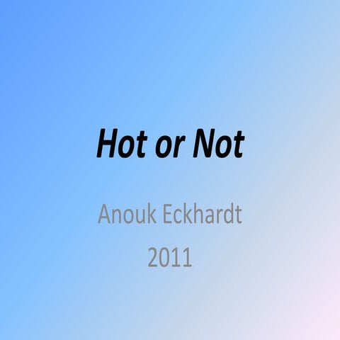 Hot or not 2011 | PPTX | Video Game Genres | Video Gaming