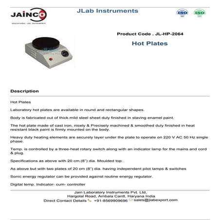 Hot plates | PDF