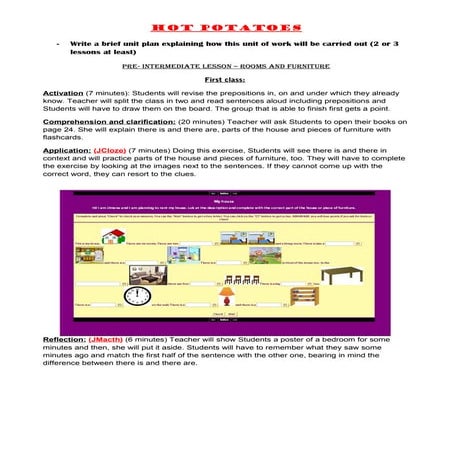 Hot potatoes (lesson plan) | DOC
