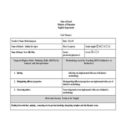 Higher Order Thinking Questions | PPT