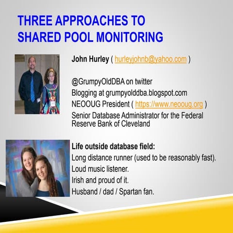 Shared_Pool_Monitoring THREE APPROACHES TO Shared Pool Monitoring | PPT