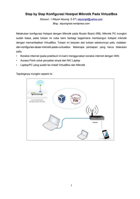 Jobsheet hotspot mikrotik | PDF
