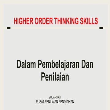 High Order Thinking Skill secara Umum.ppt