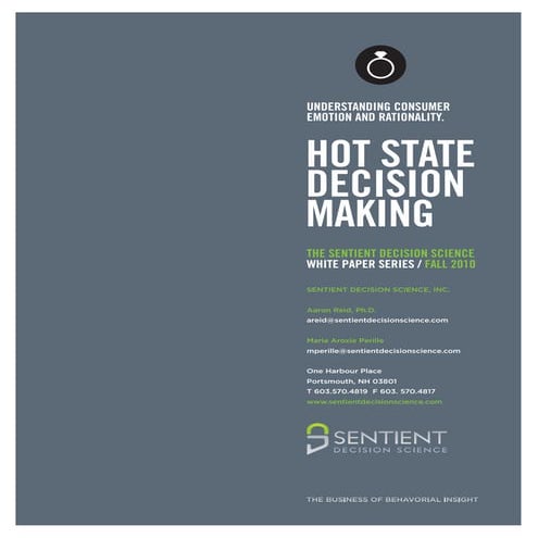 Hot State Decision Making White Paper | PDF