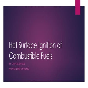Hot surface ignition of combustible fuels | PDF