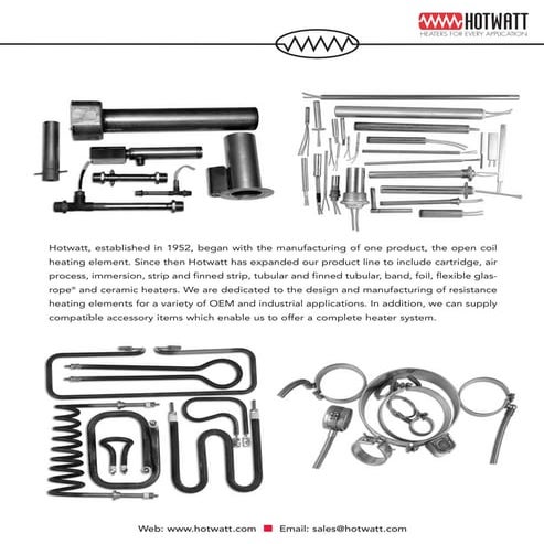 OEM & Industrial Electric Heating Element Catalog by Hotwatt | PDF