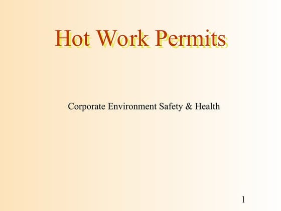 Hot Work | PPT