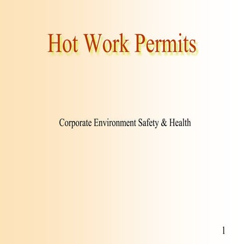 Hot Work | PPTX