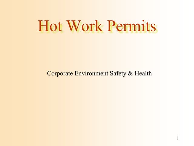 Hot Work | PPTX