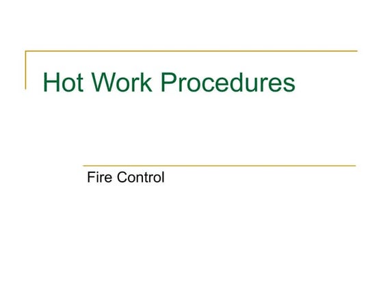 Hot Work | PPT